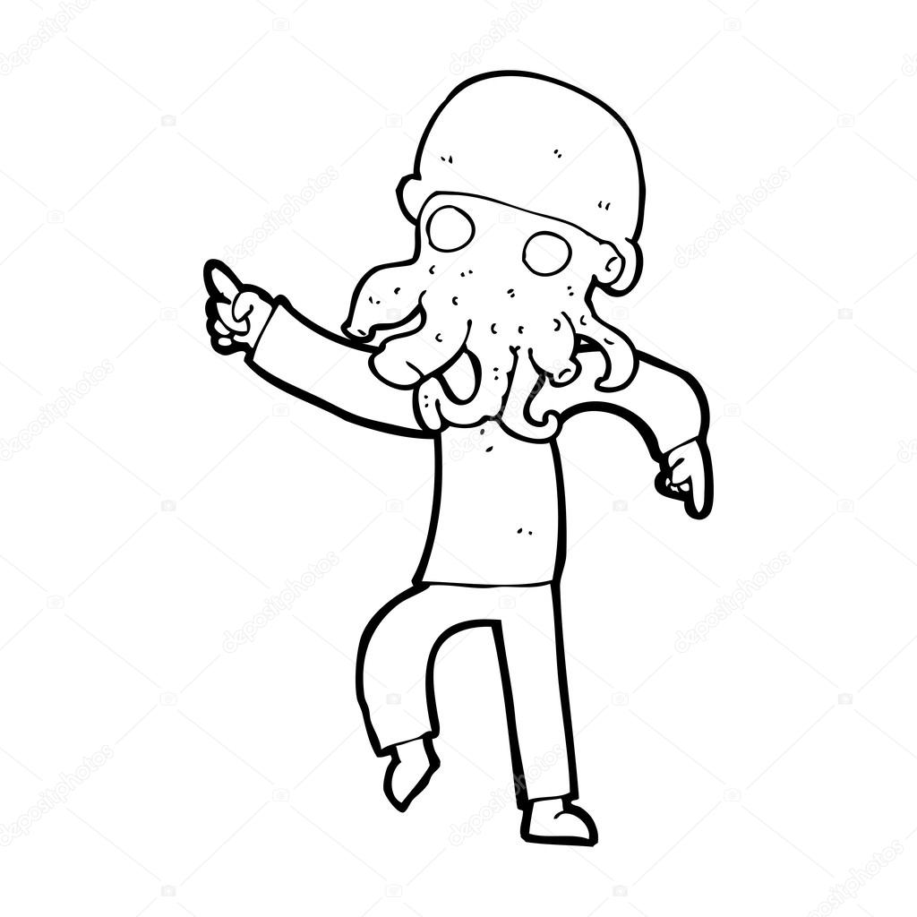 Cartoon alien man dancing Stock Illustration by ©lineartestpilot #38419289