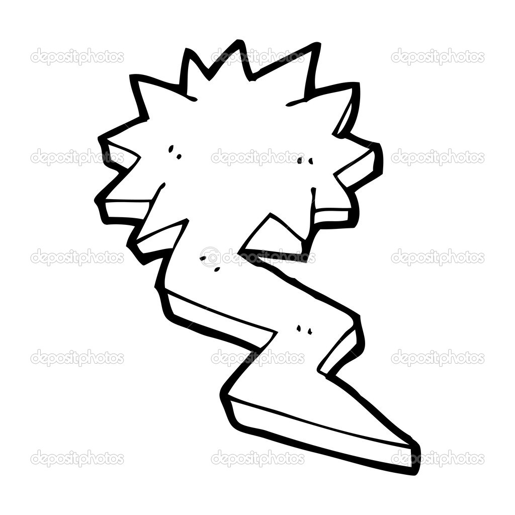 Símbolo del rayo de dibujos animados Vector de stock #38421675 de ...