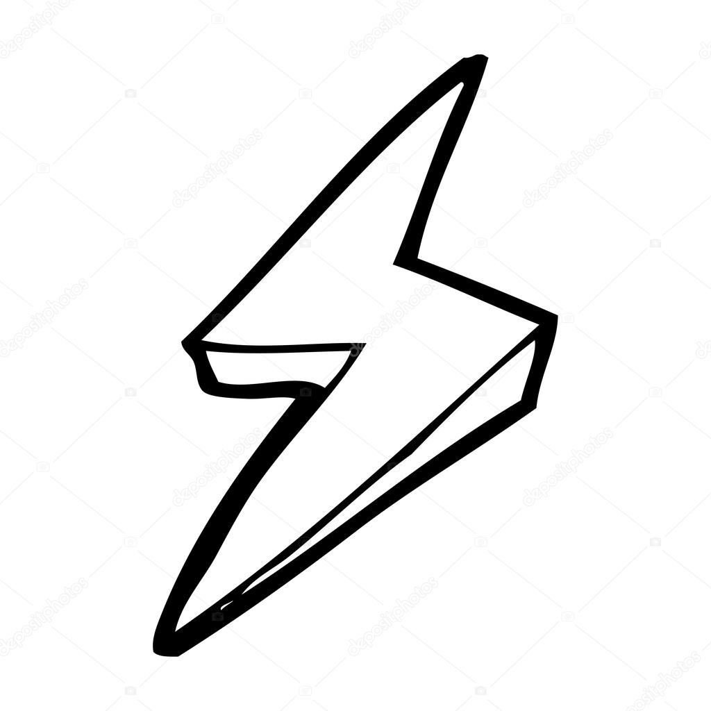 Black Lightning Bolt Symbol