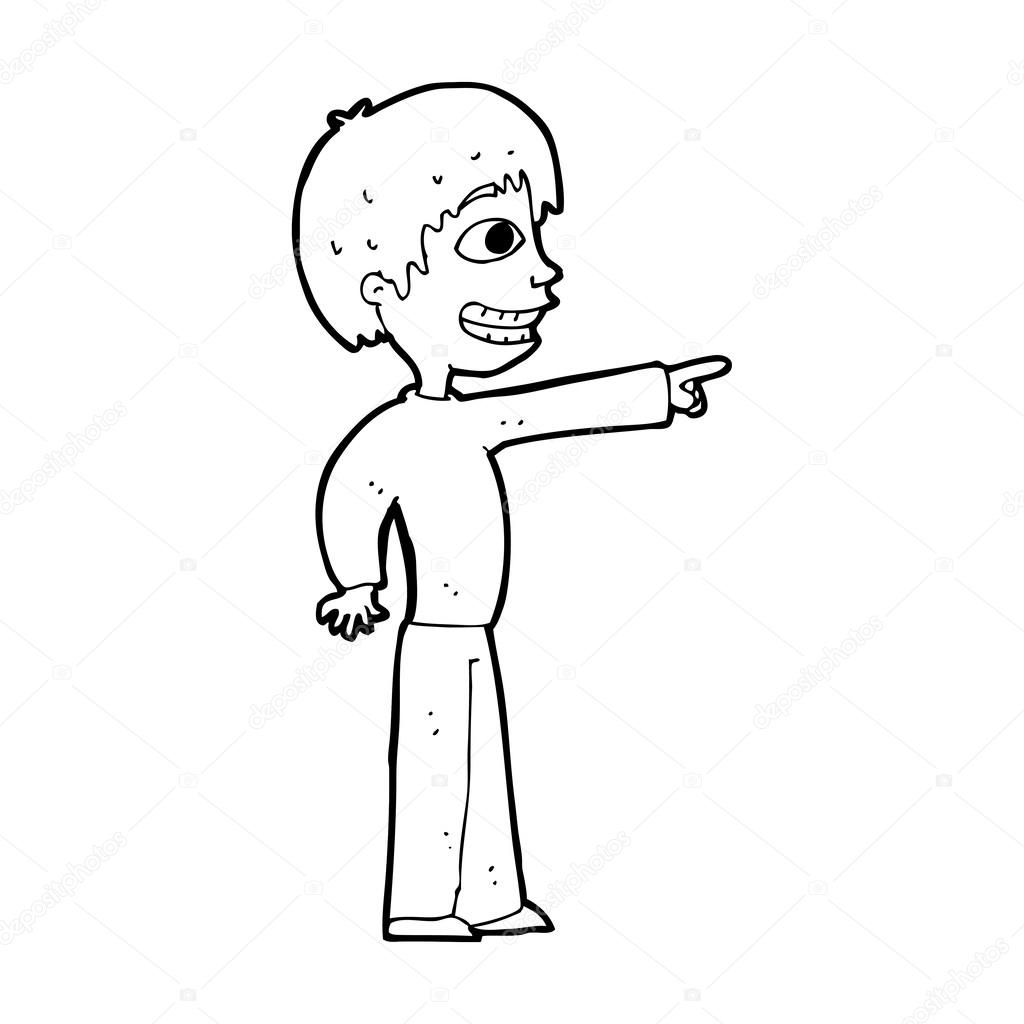 Cartoon grinning boy pointing Stock Vector Image by ©lineartestpilot ... Cartoon grinning boy pointing Stock Vector Image by ©lineartestpilot ...
