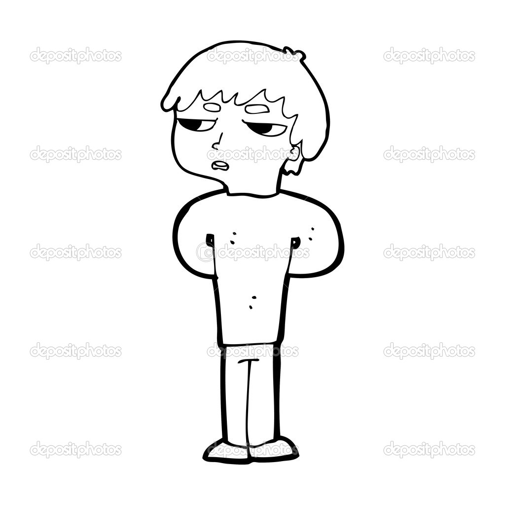 Cartoon antisocial boy Stock Vector by ©lineartestpilot 38425665