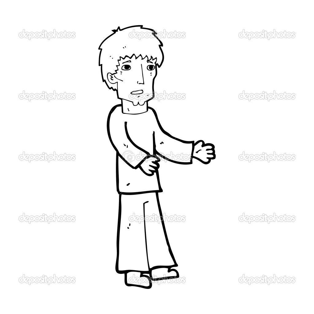 Cartoon man explaining Stock Vector by ©lineartestpilot 38432389