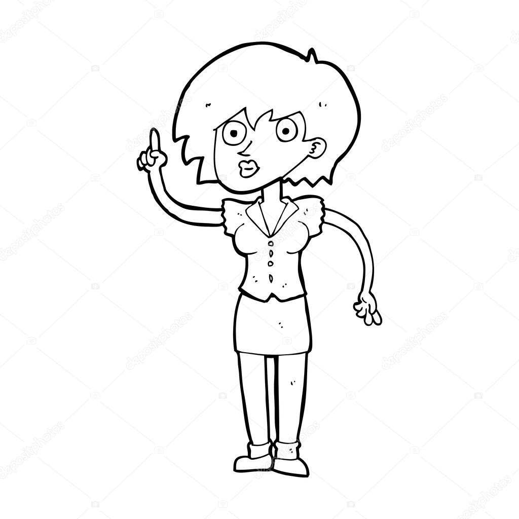 Mujer de dibujos animados con pregunta Vector de stock por ...