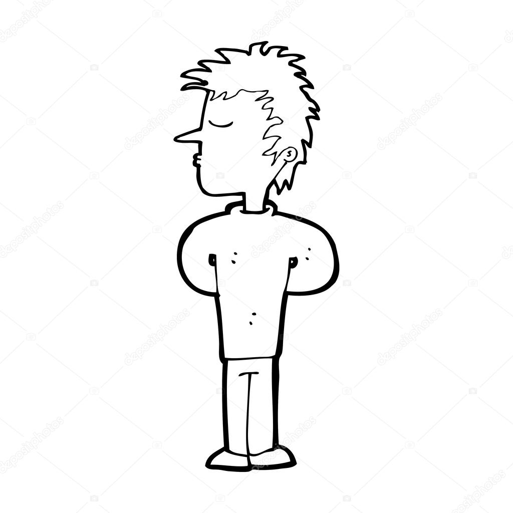 Cartoon man ignoring Stock Vector by ©lineartestpilot 38436017