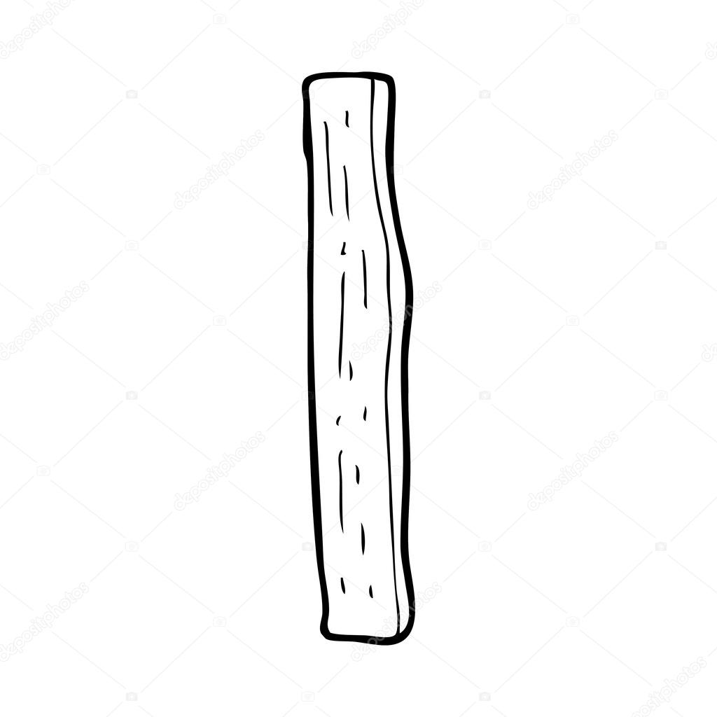 Cartoon Wooden Post