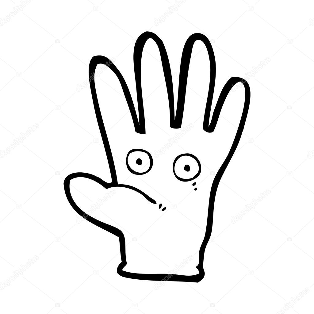 Cartoon hand with eyes Stock Vector by ©lineartestpilot 38436399
