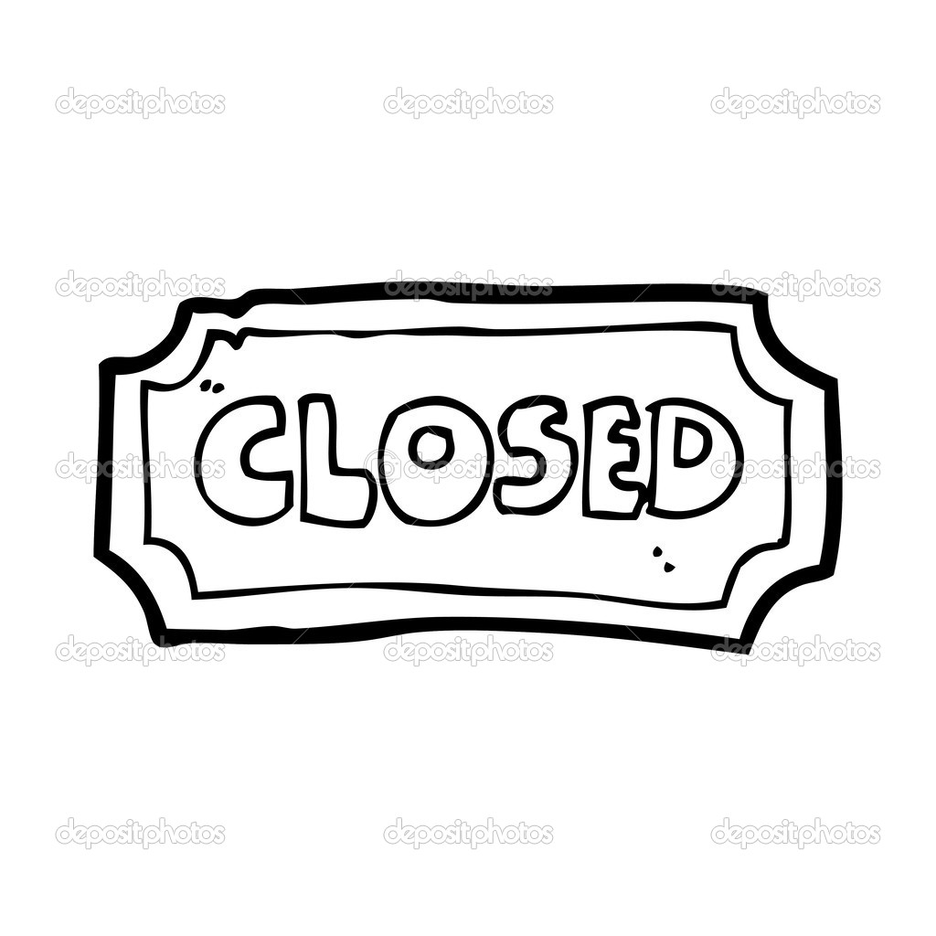 Cartoon closed sign — Stock Vector © lineartestpilot #38437221
