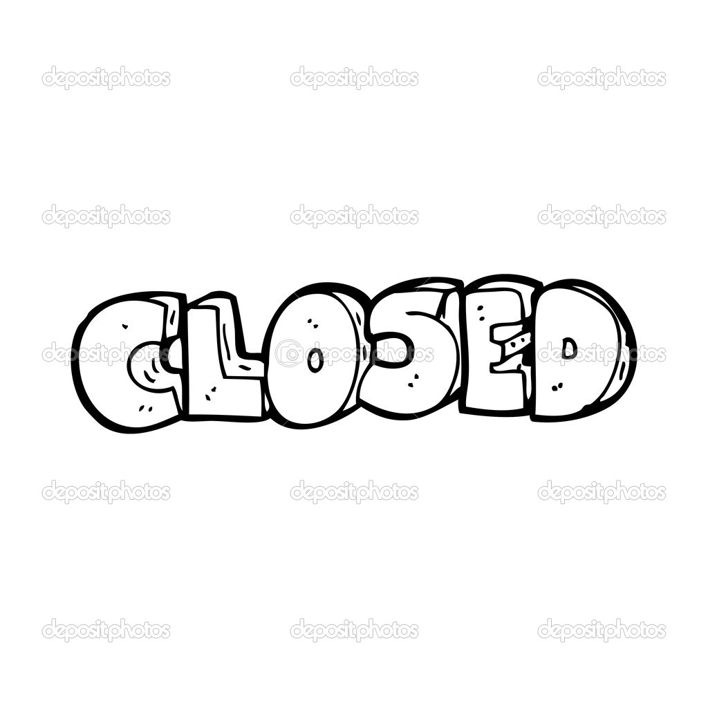 Símbolo cerrado de dibujos animados Vector de stock por ...