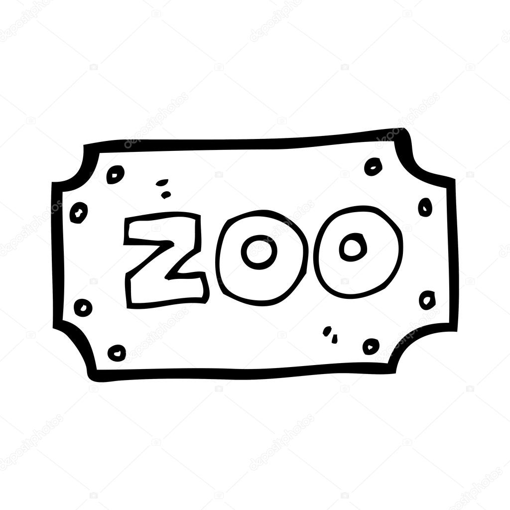Cartoon zoo sign Stock Vector by ©lineartestpilot 38438423