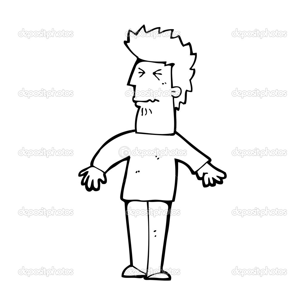 Cartoon stressed man Stock Vector by ©lineartestpilot 38439027