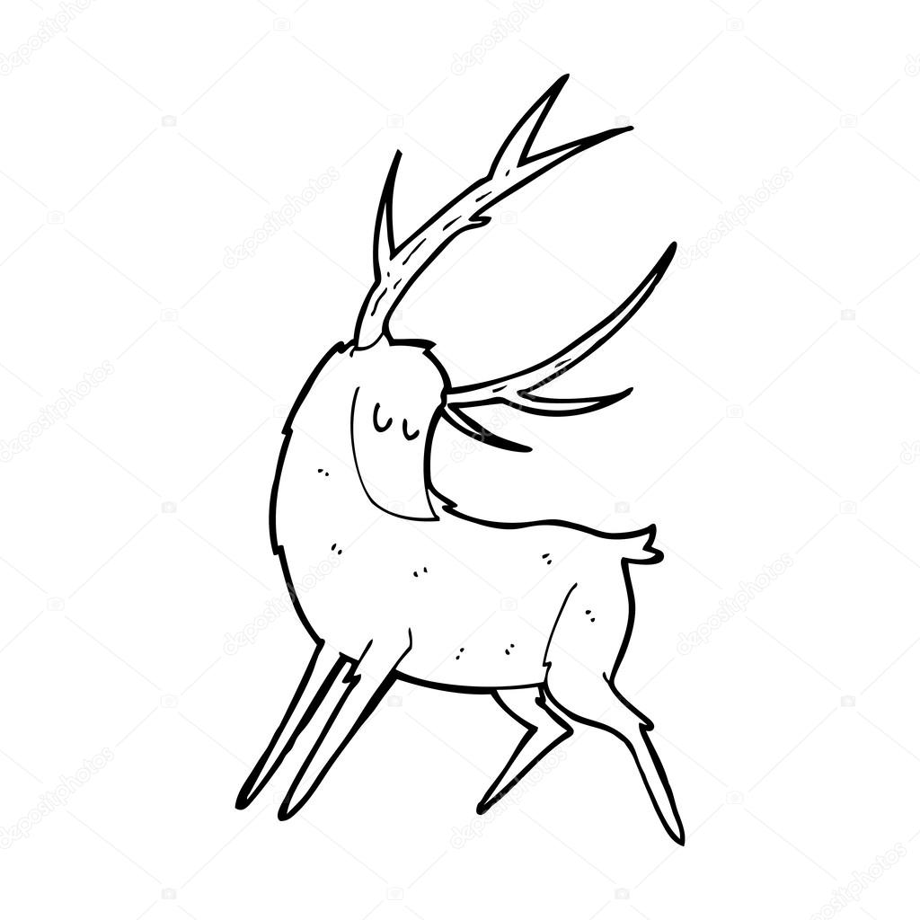 Cartoon stag Stock Vector by ©lineartestpilot 38440507