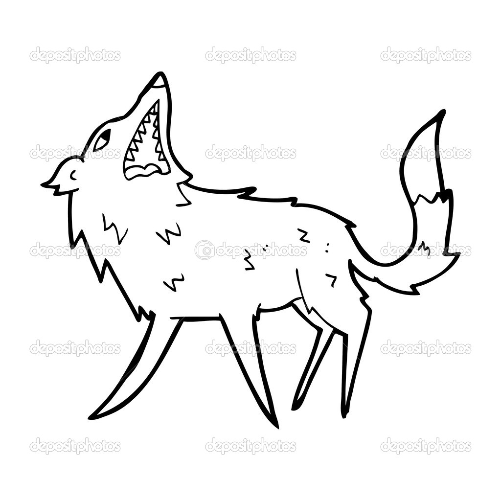 Cartoon snapping wolf Stock Vector by ©lineartestpilot 38440543