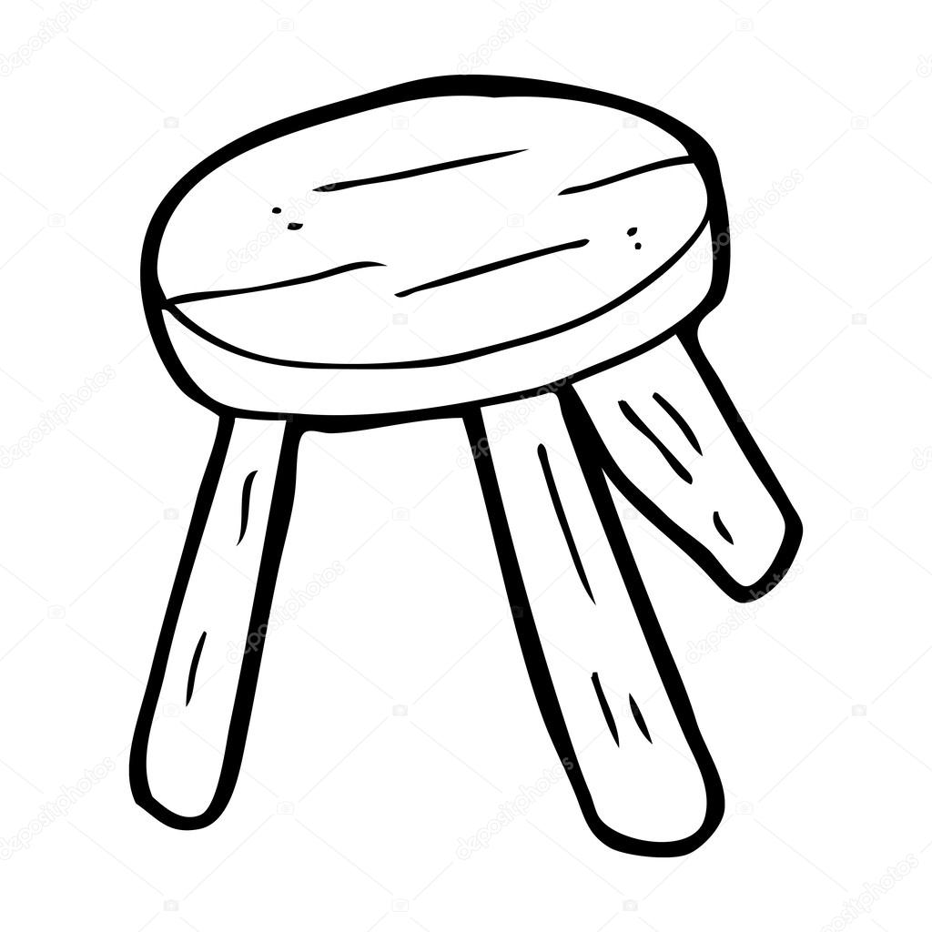 Cartoon wooden stool Stock Vector Image by ©lineartestpilot #38441871