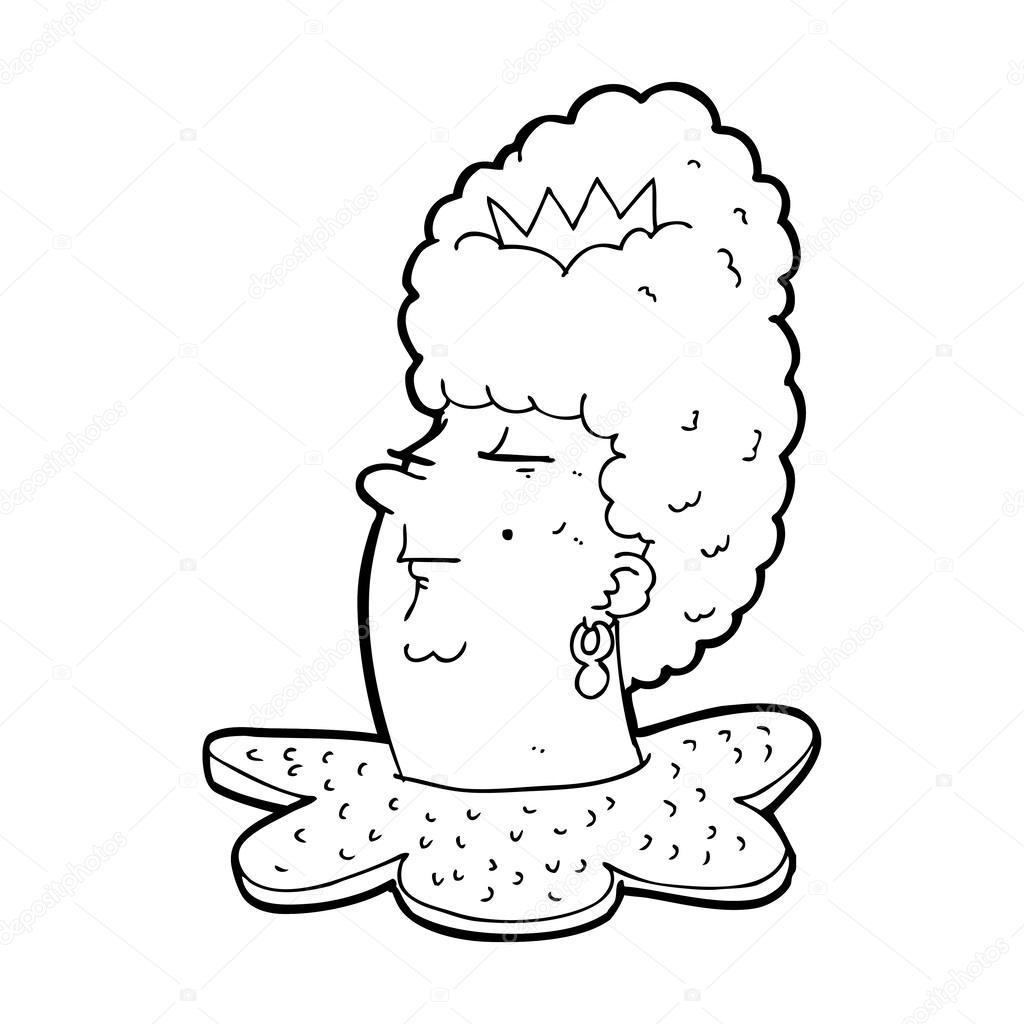 Cartoon queen head Stock Vector by ©lineartestpilot 38442213
