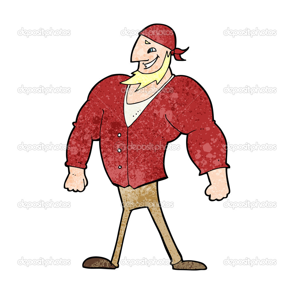 Cartoon manly sailor man Stock Vector by ©lineartestpilot 39430607