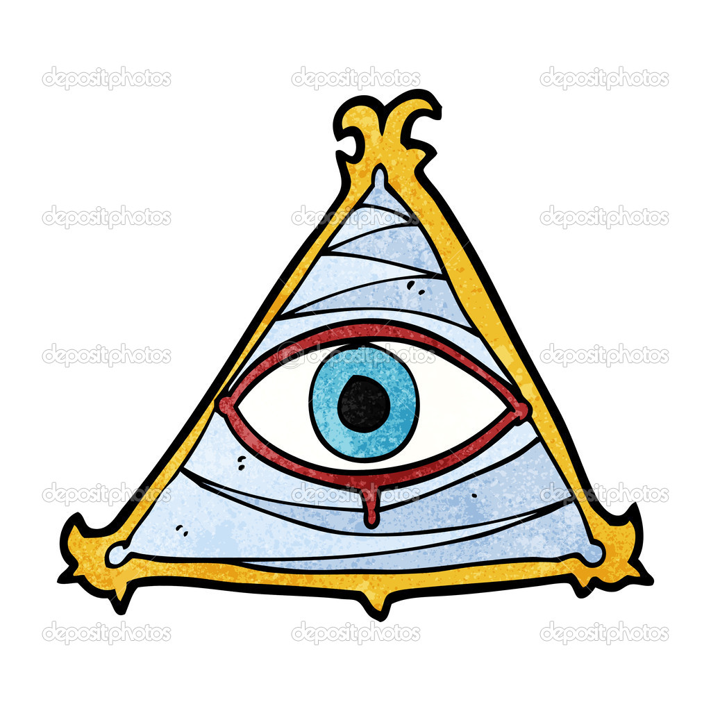 Dibujos animados símbolo del ojo místico Vector de stock por ...