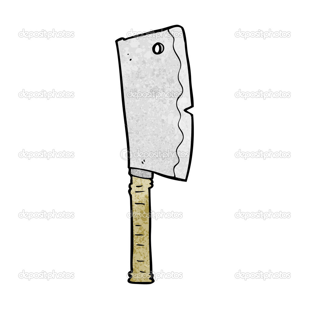 Cartoon meat cleaver Stock Vector by ©lineartestpilot 39436527