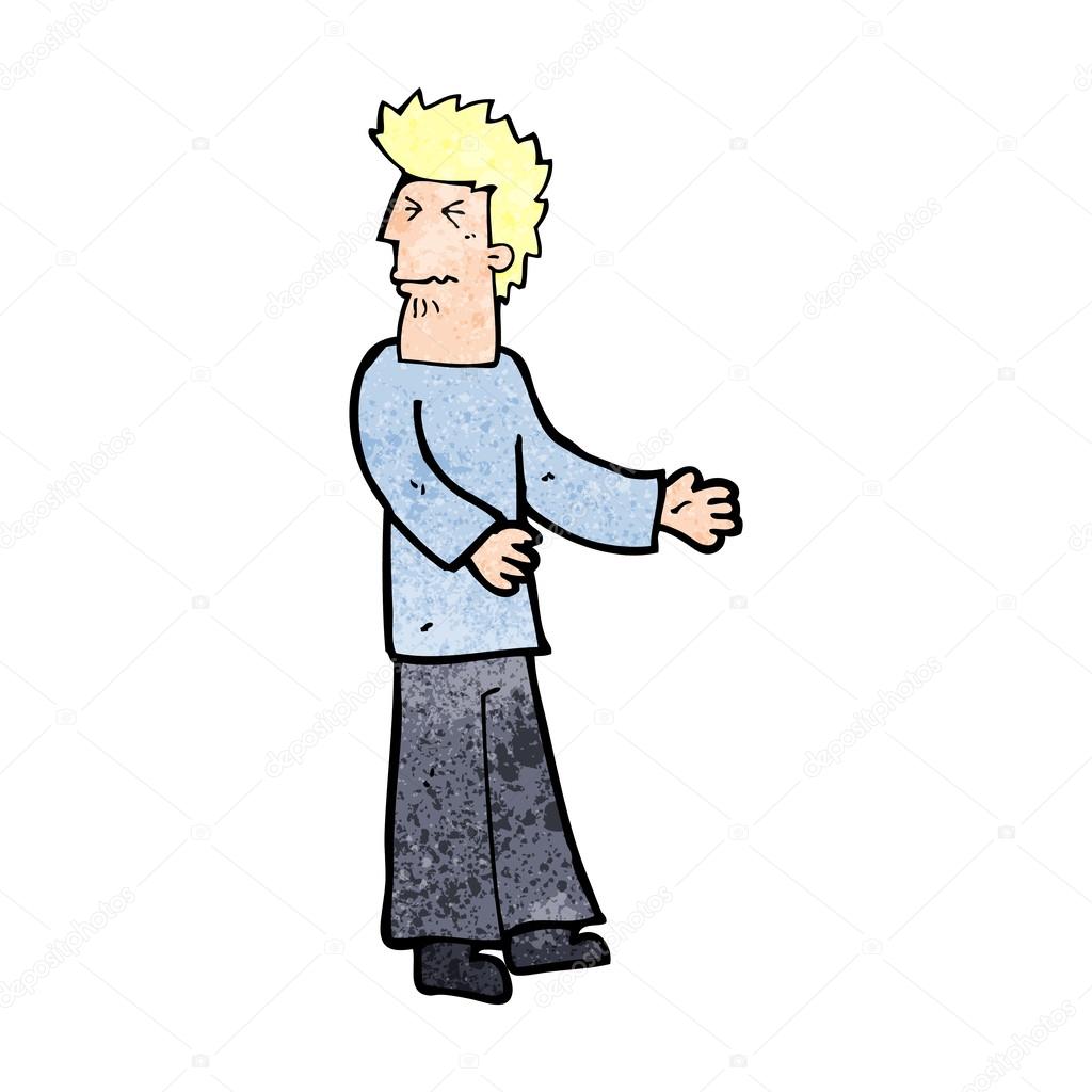 Cartoon disgusted man Stock Vector by ©lineartestpilot 39438349