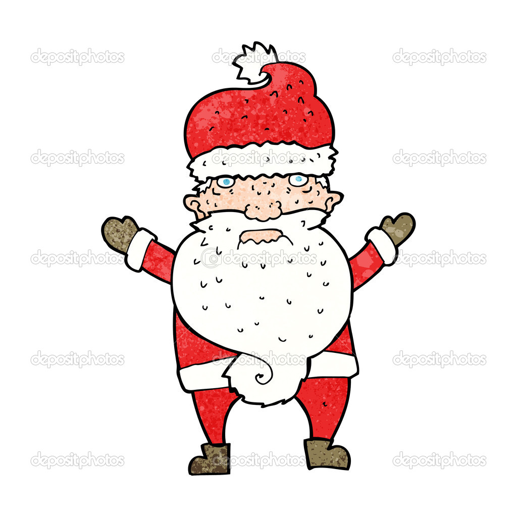 Cartoon grumpy santa Stock Vector by ©lineartestpilot 39439659