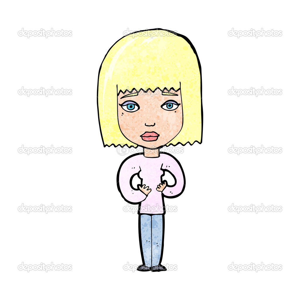Cartoon woman indicating self Stock Illustration by ©lineartestpilot ...