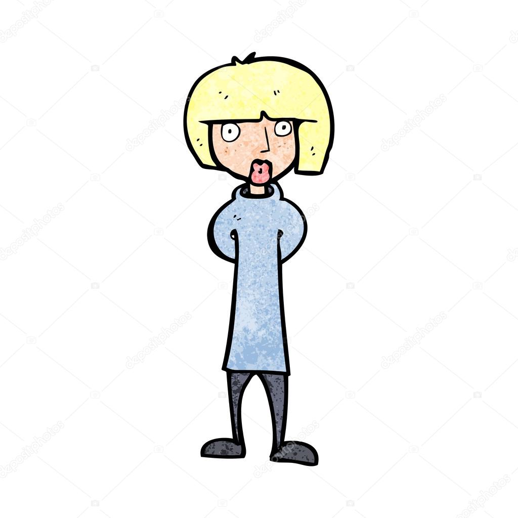 Image vectorielle Dessin animé femme curieuse par ©lineartestpilot ...