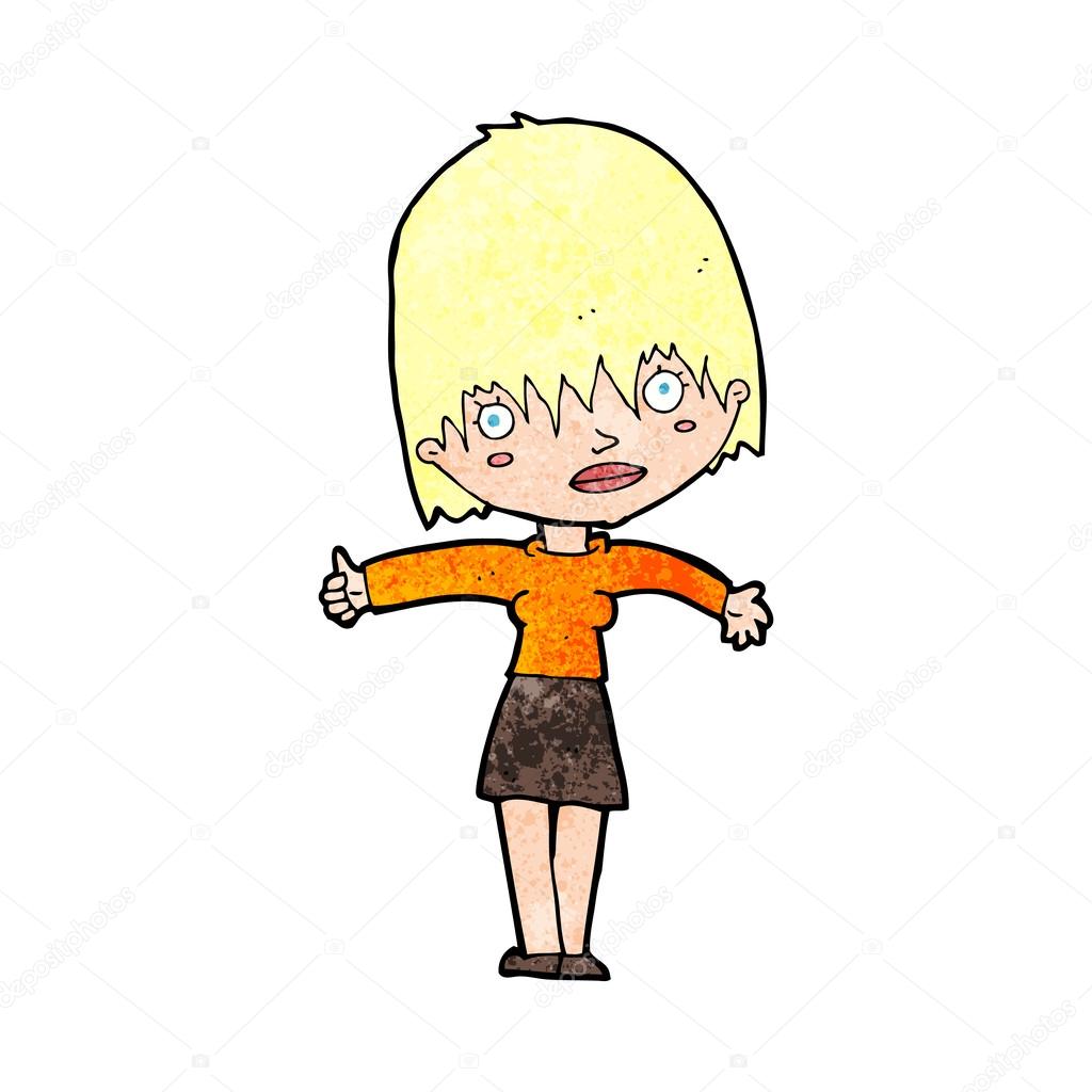 Cartoon curious woman Stock Vector by ©lineartestpilot 39470077