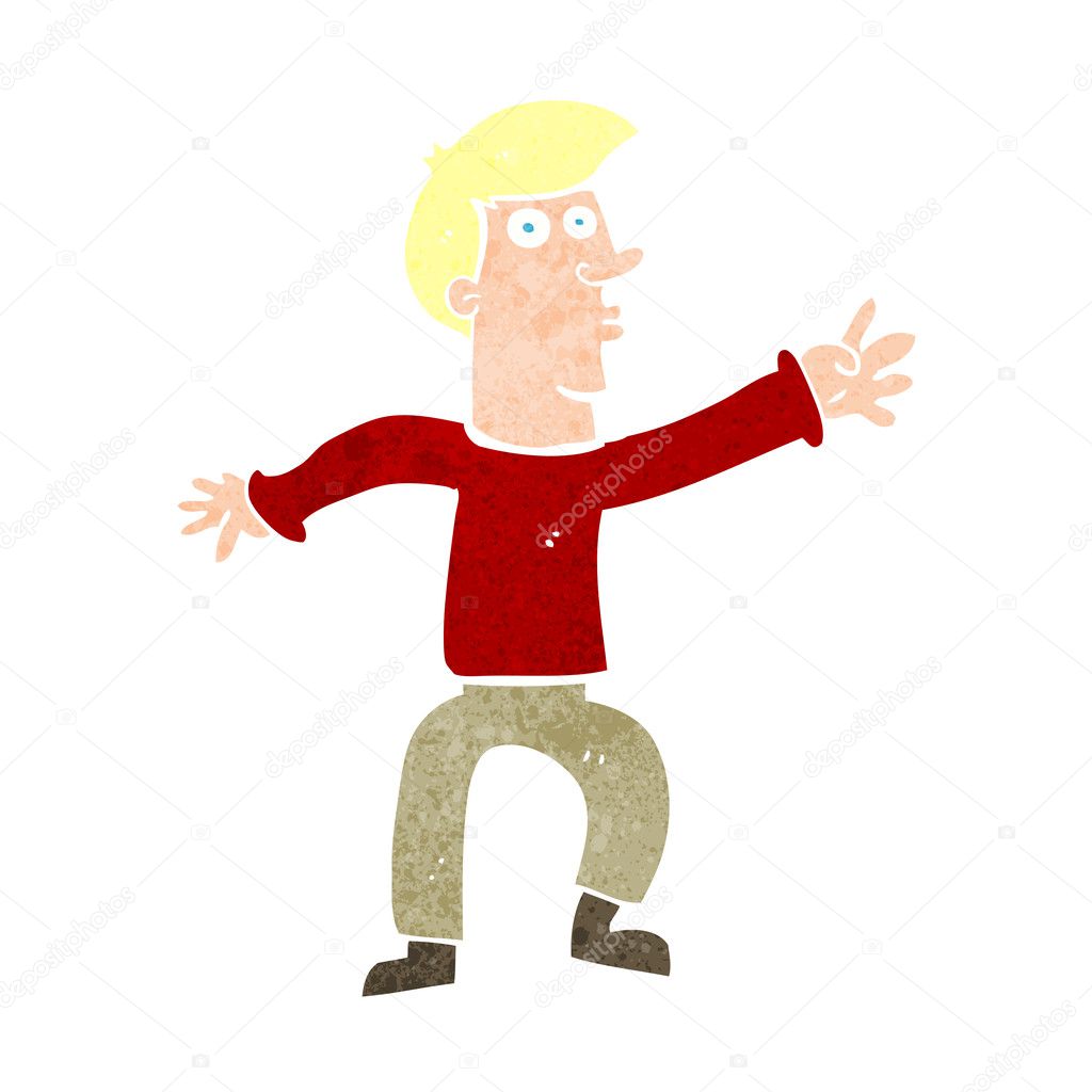 Cartoon reaching man Stock Vector by ©lineartestpilot 41138103