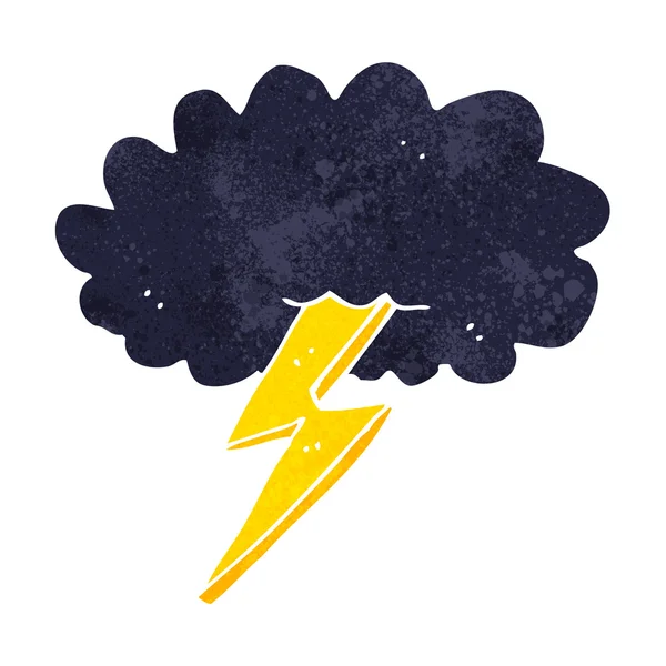 Cartoon lightning bolt and cloud Stock Vector by ©lineartestpilot 48202881