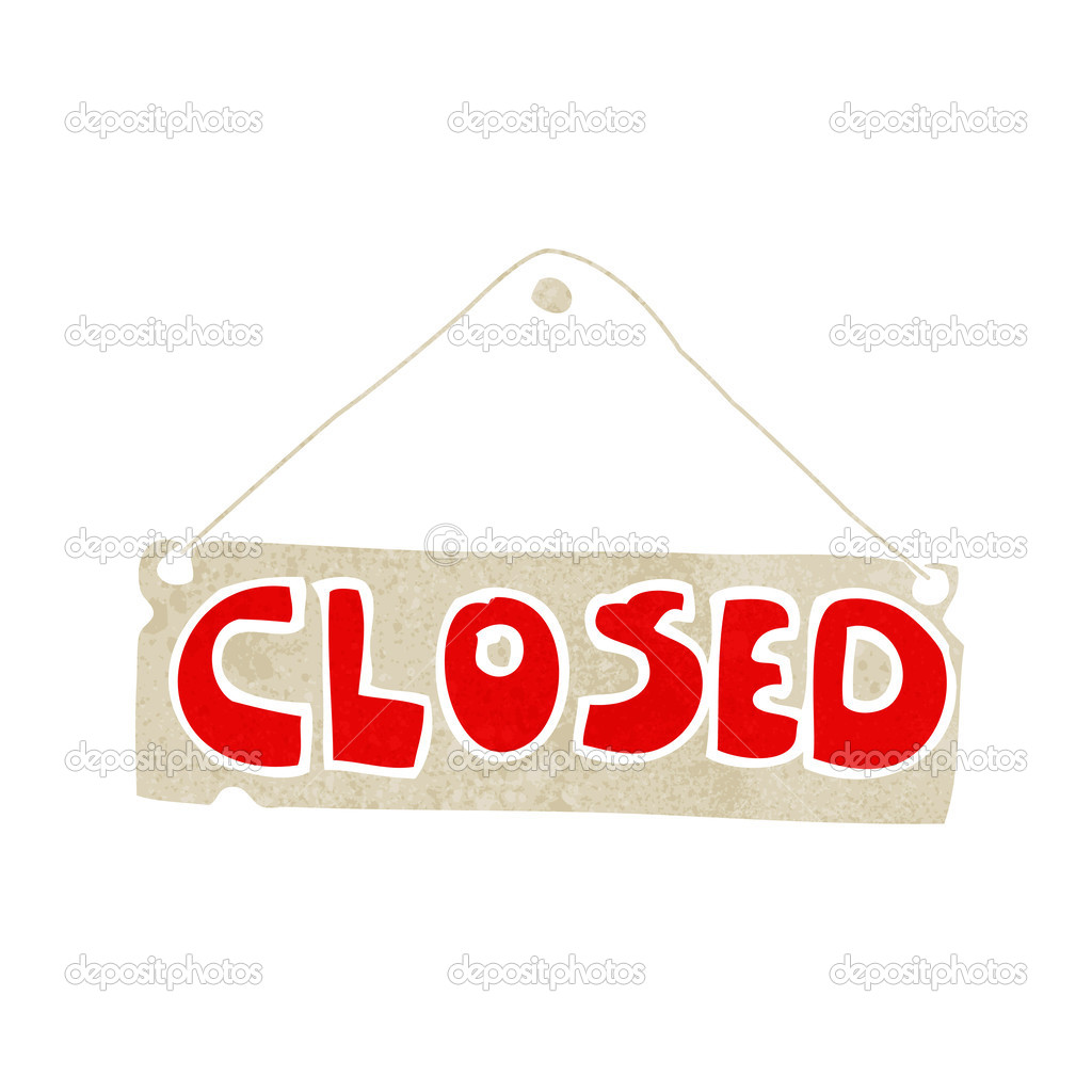 Cartoon closed shop sign Stock Vector Image by ©lineartestpilot #41166027