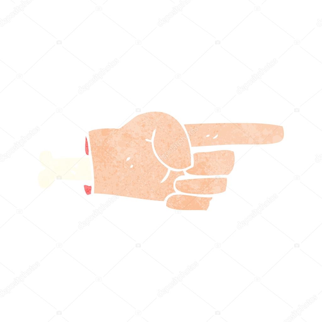 Dibujo animado apuntando símbolo de mano Vector de stock por ...