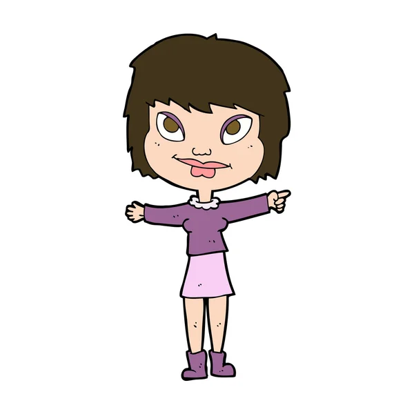 Cartoon woman looking unimpressed Stock Vector by ©lineartestpilot 13576422