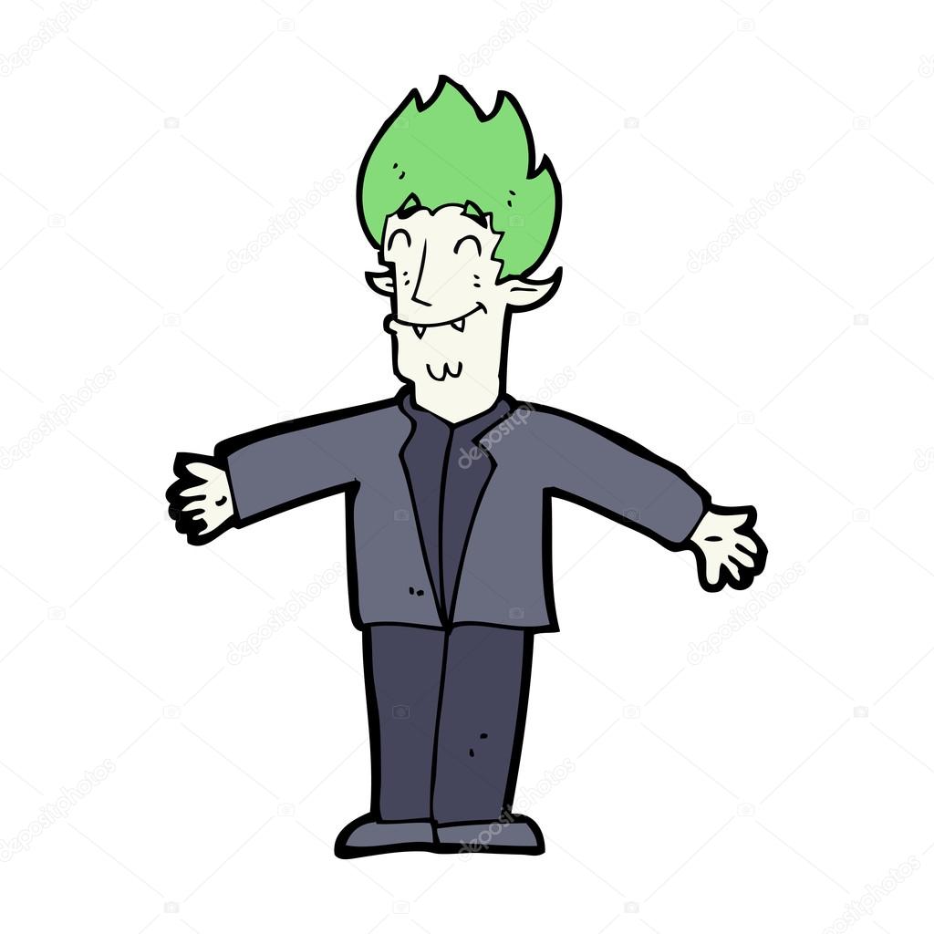 Cartoon happy vampire Stock Vector Image by ©lineartestpilot #44402949