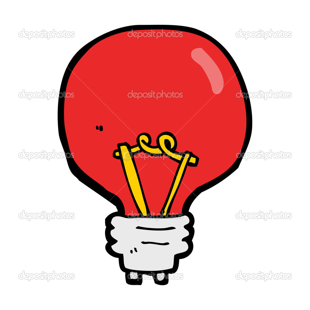 Cartoon red light bulb Stock Vector Image by ©lineartestpilot #44404771