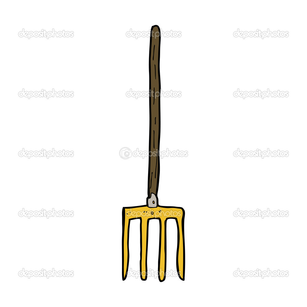 Cartoon pitch fork Stock Vector Image by ©lineartestpilot #44408473