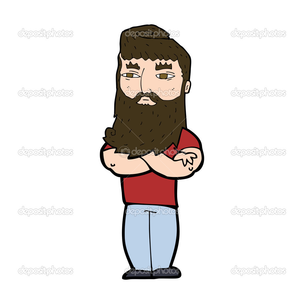 Cartoon serious man with beard Stock Vector Image by ©lineartestpilot ...
