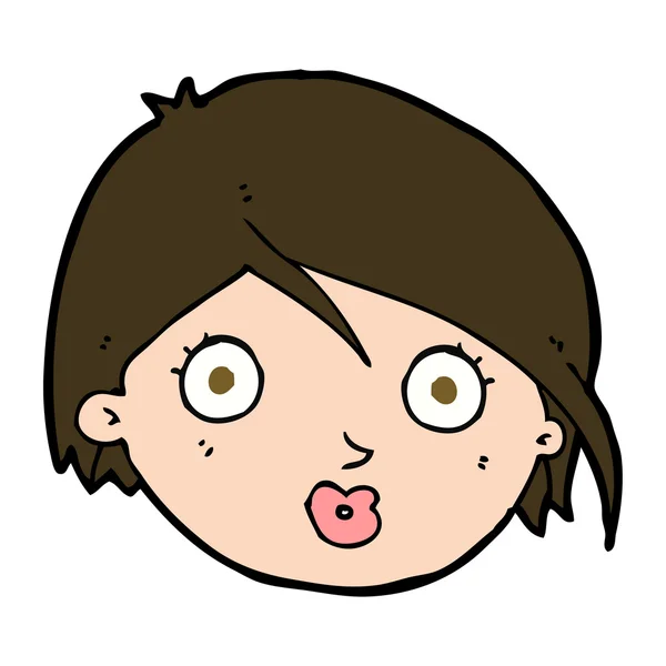 Funny Face Cartoon Girl