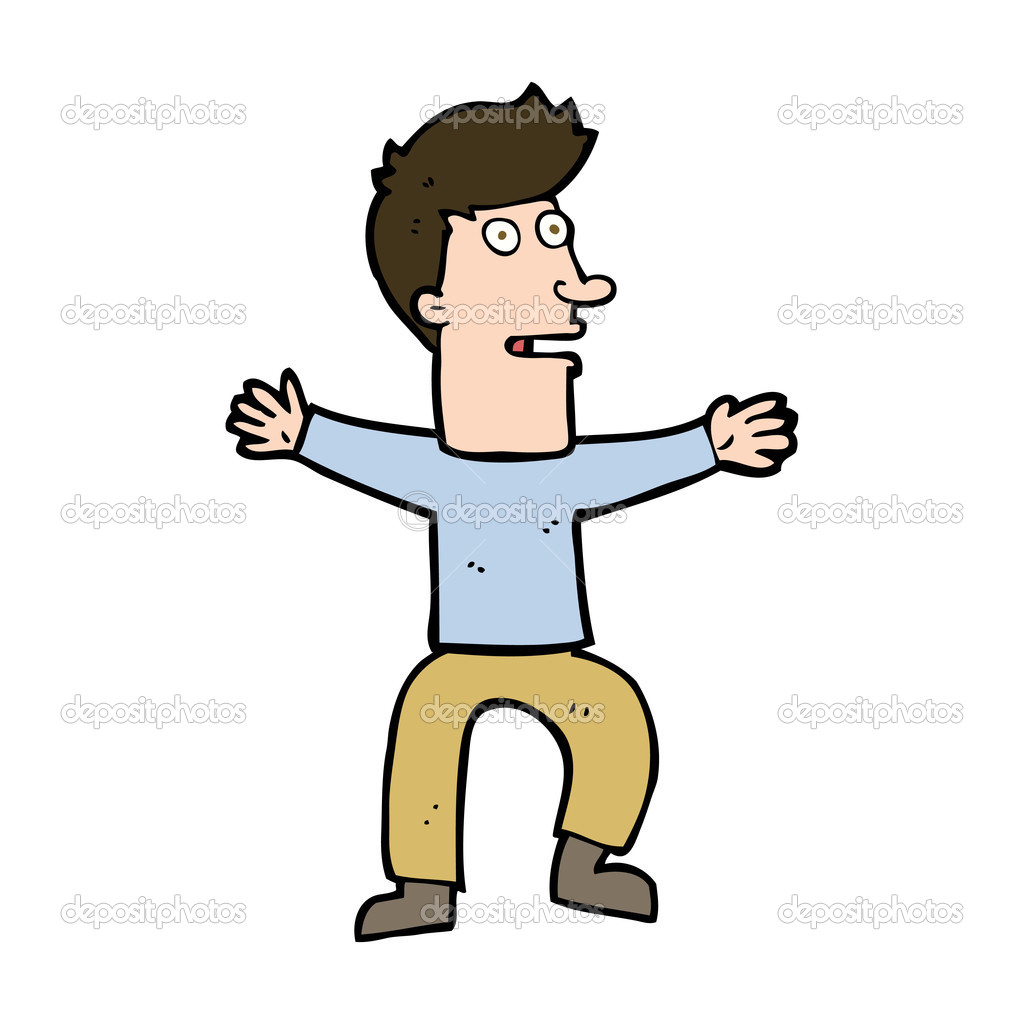Cartoon startled man Stock Vector Image by ©lineartestpilot #44431717