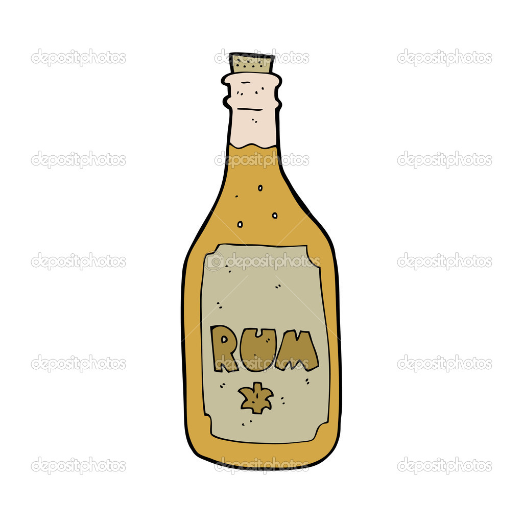 Cartoon rum bottle Stock Vector Image by ©lineartestpilot #44441863