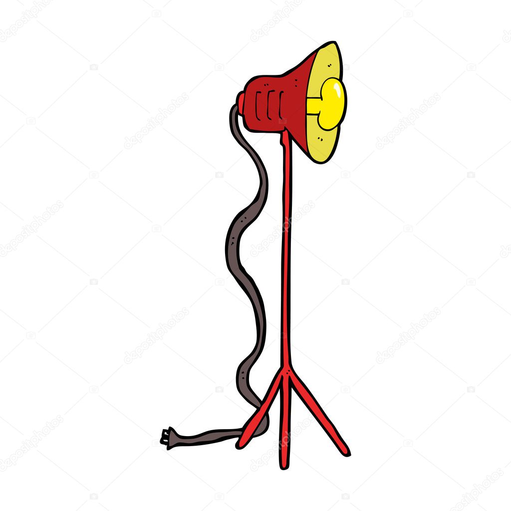 Cartoon studio lamp shining Stock Vector by ©lineartestpilot 44441871