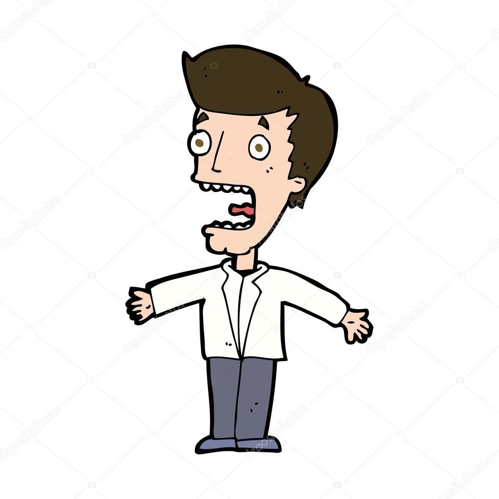 Cartoon screaming man Stock Vector by ©lineartestpilot 44444151