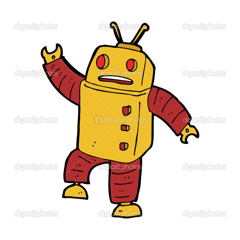 Cartoon robot Stock Vector Image by ©lineartestpilot #44445681