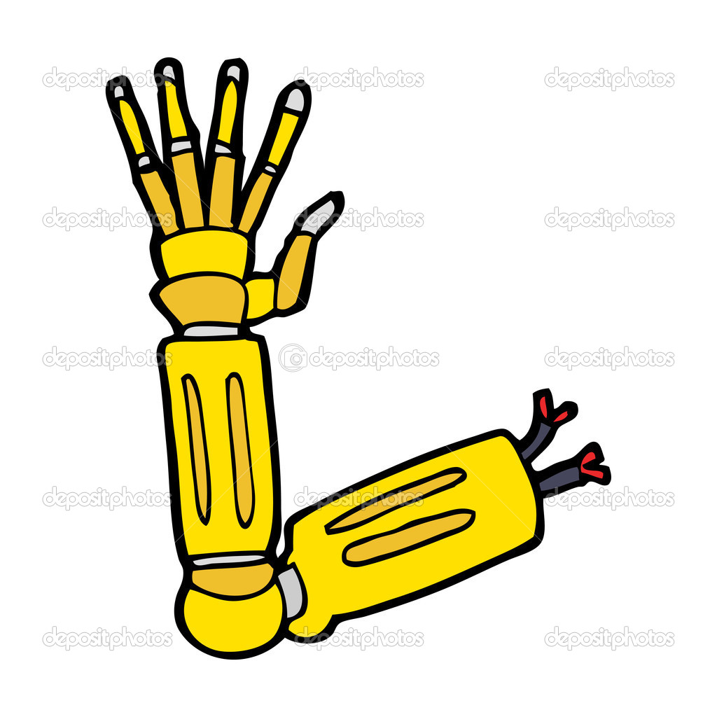 Cartoon robot kol ©lineartestpilot 44447747'e ait Stok Vektör