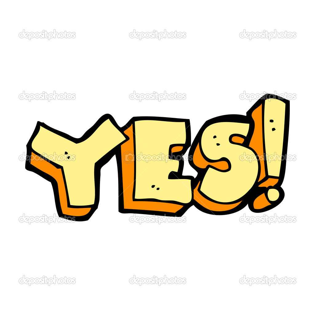 Cartoon yes symbol Stock Vector by ©lineartestpilot 44447933