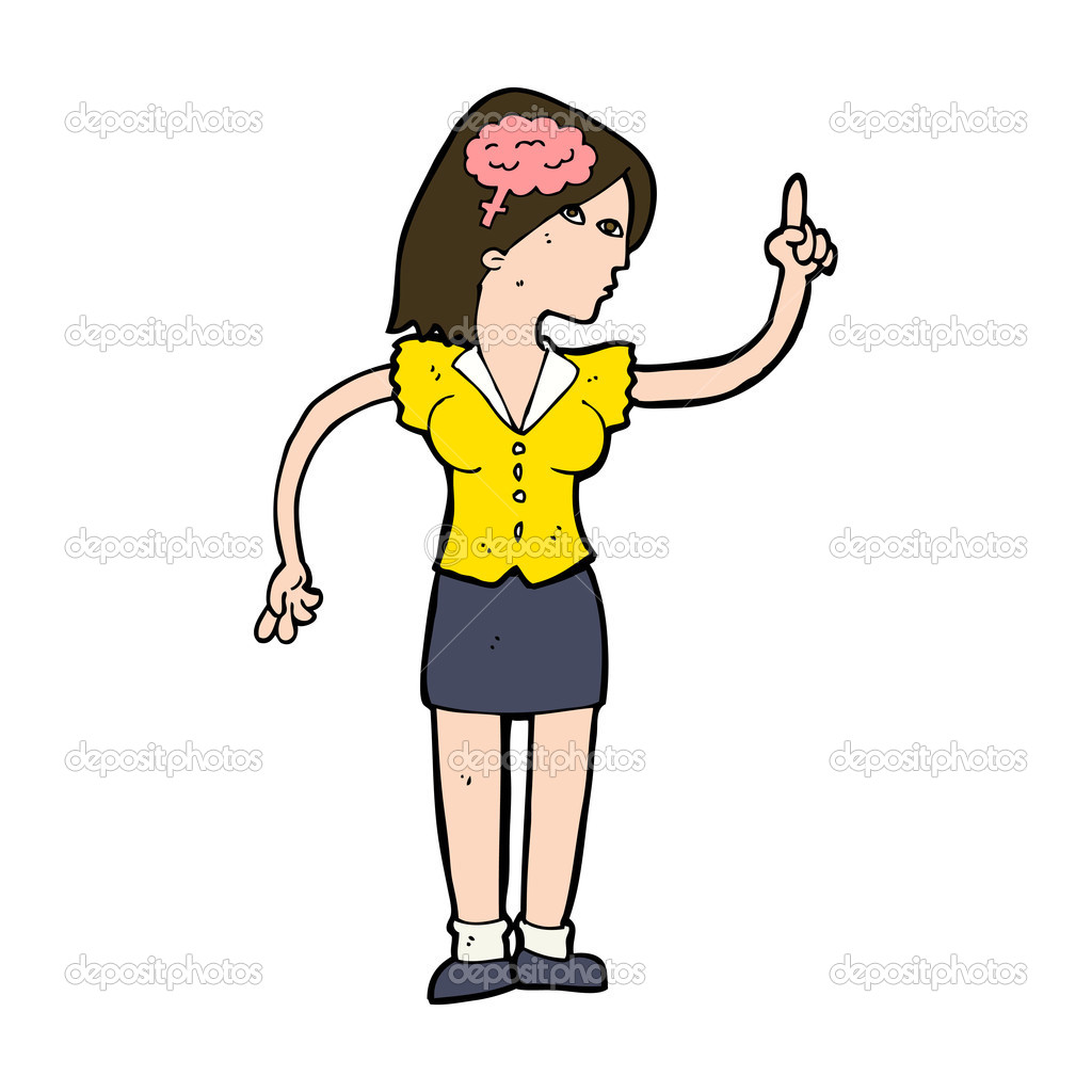 Cartoon woman with clever idea Stock Vector Image by ©lineartestpilot ...