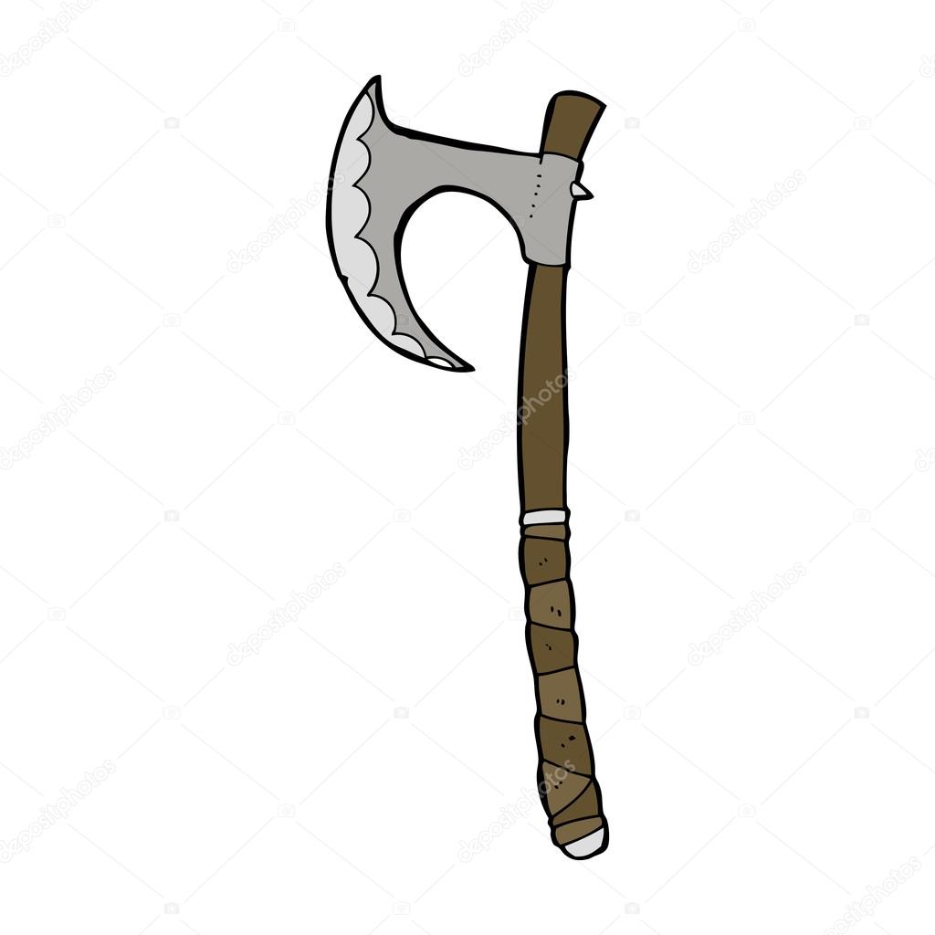 Cartoon viking axe Stock Vector by ©lineartestpilot 44460453