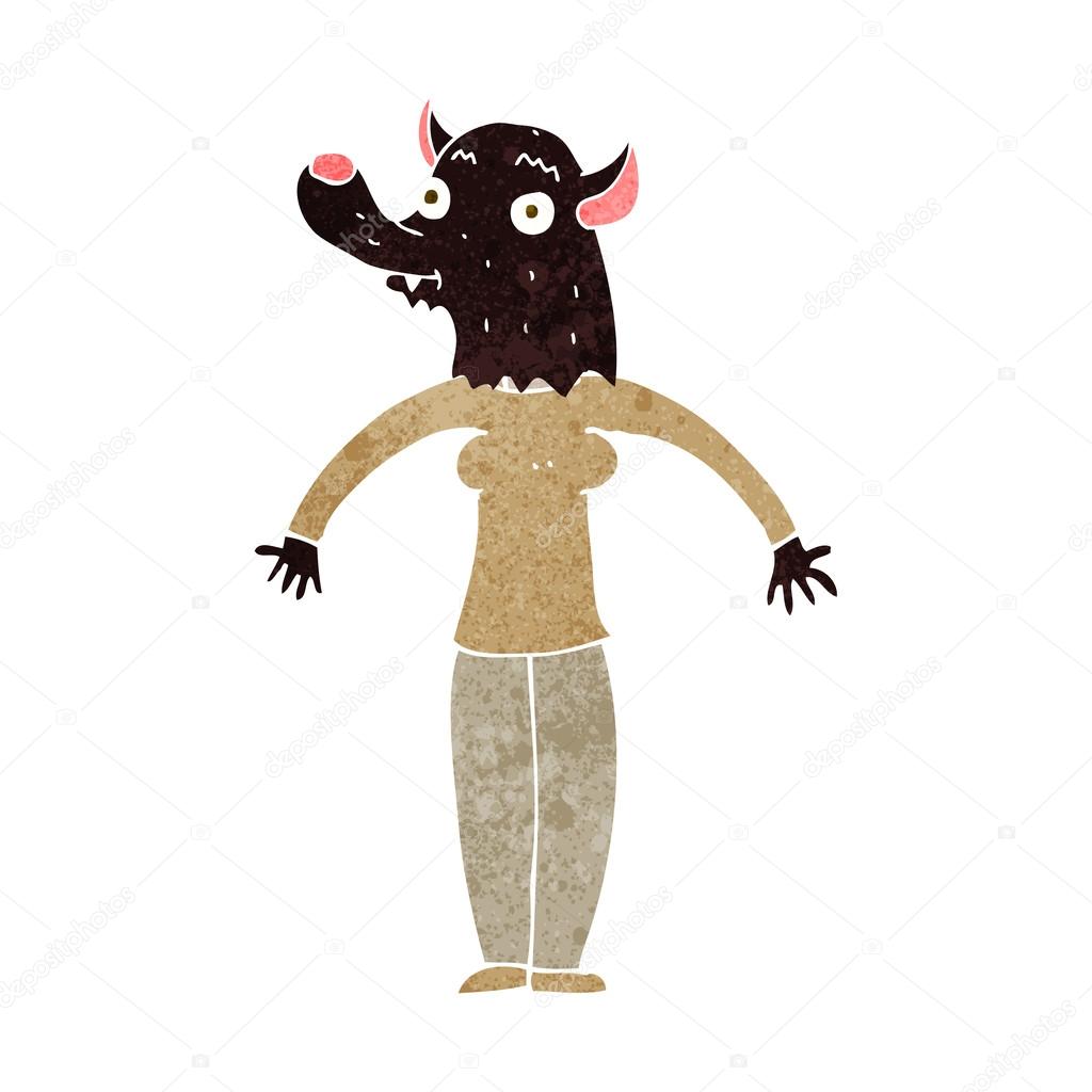 Cartoon friendly werewolf woman Stock Vector Image by ©lineartestpilot ...