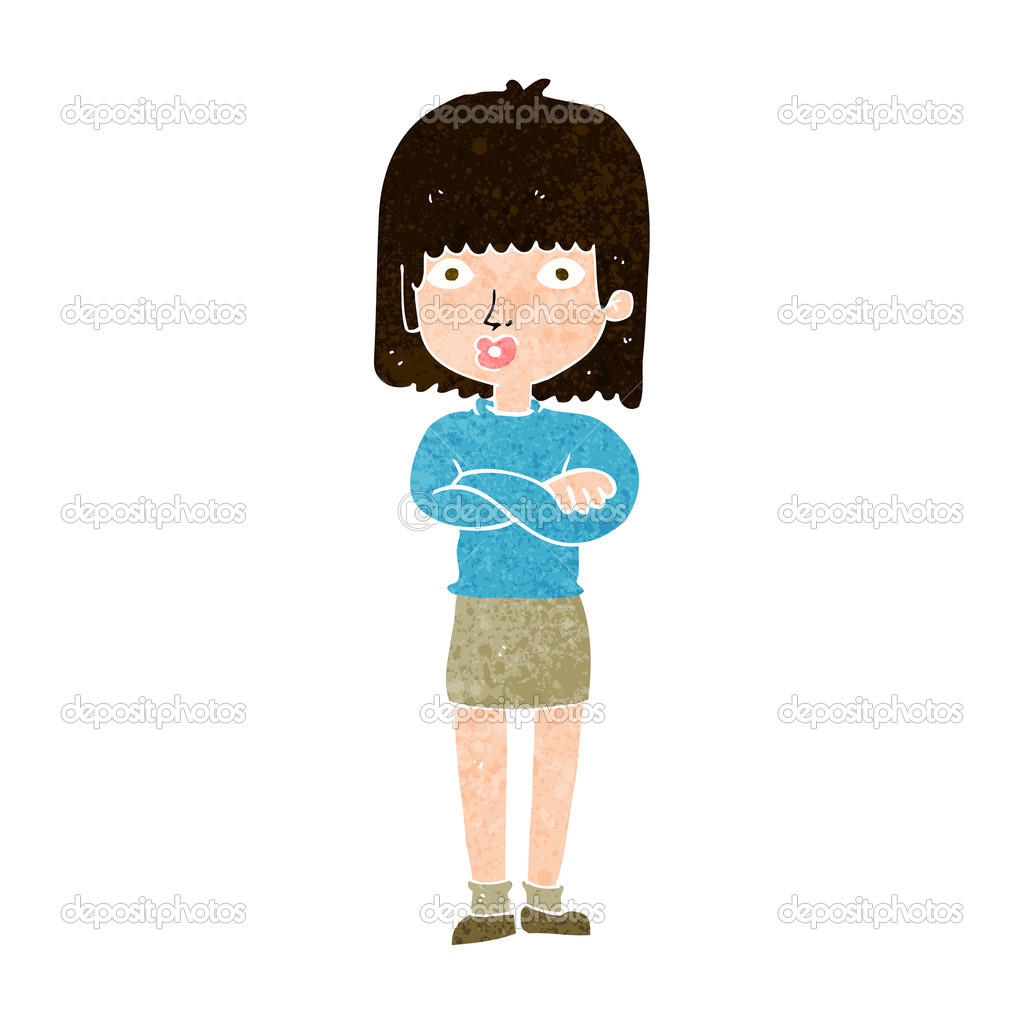 Dibujos animados mujer impaciente Vector de stock #44660975 de ...