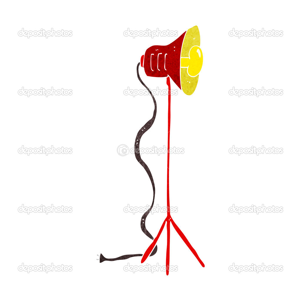Cartoon studio lamp shining Stock Vector by ©lineartestpilot 44663369