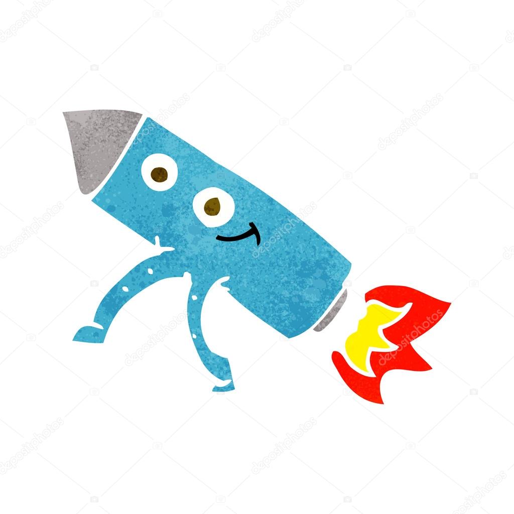 Cartoon happy rocket Stock Illustration by ©lineartestpilot #44669715