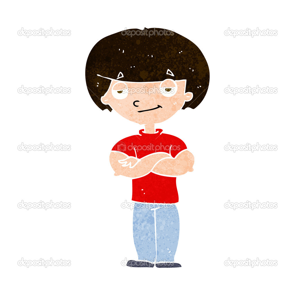 Hombre de aspecto engreído de dibujos animados Vector de stock por ...
